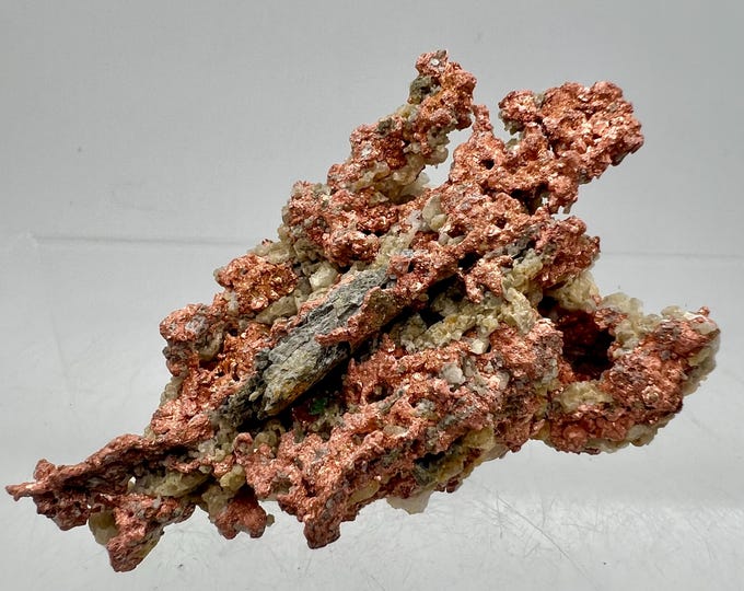 Stunning Copper and Quartz Specimen From Morocco. Rare Native Copper ...