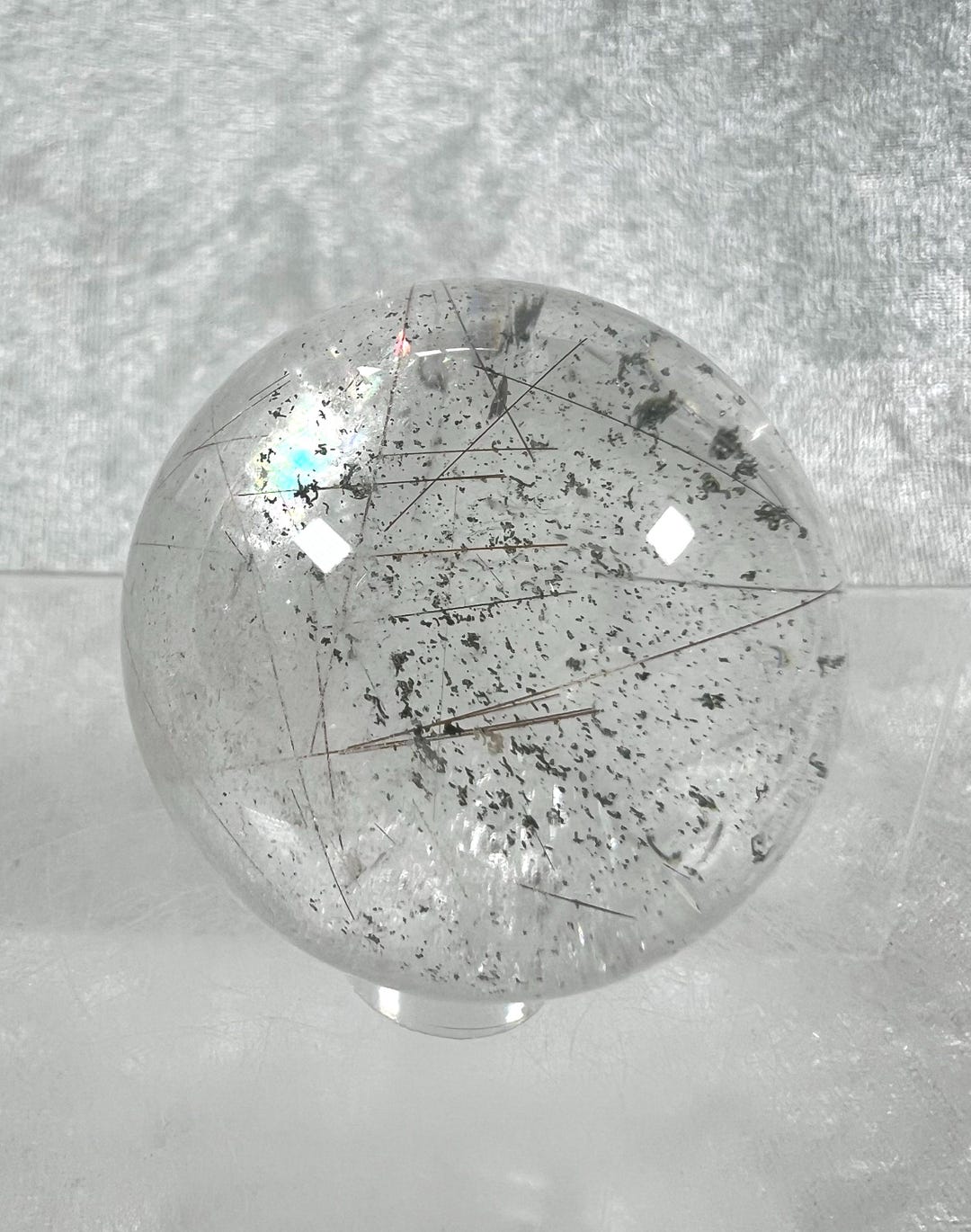 Rutile Quartz Sphere: Rare Rutile and Garden Quartz Inclusions With Big ...