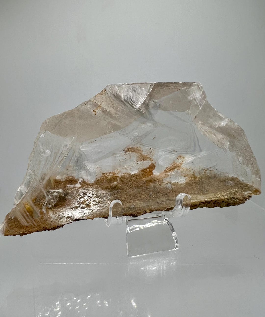 Rare Selenite Slab With Garden Quartz. Amazing Clear Selenite Slab ...