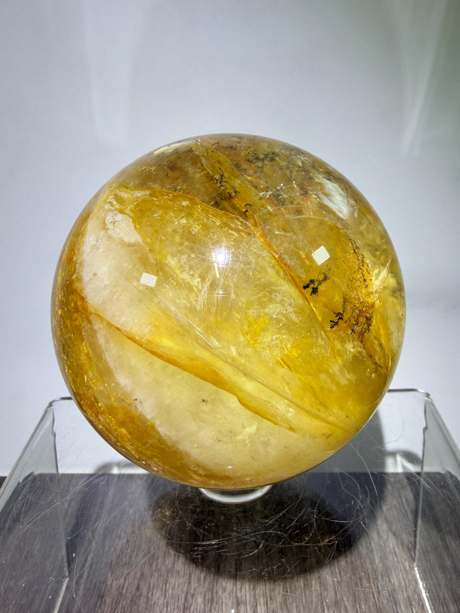 Dendritic Golden Healer Sphere Rare Hematoid Quartz Sphere With ...