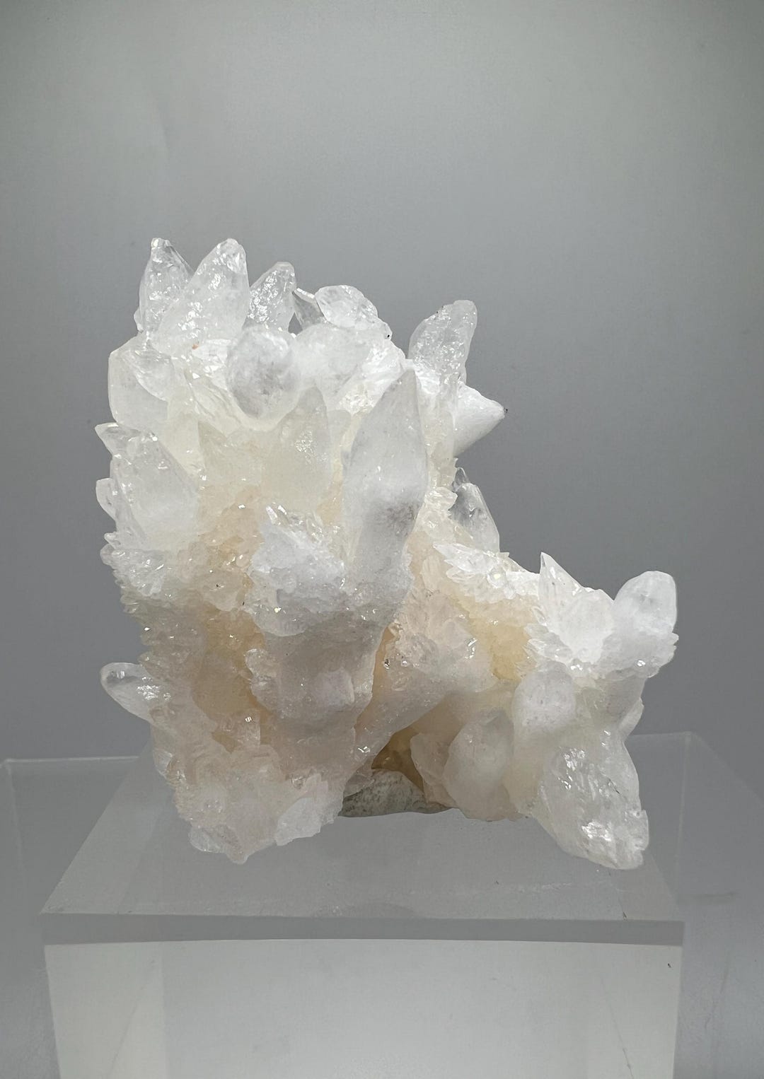 Gorgeous White Aragonite Specimen. High Quality Cave Calcite Cluster ...