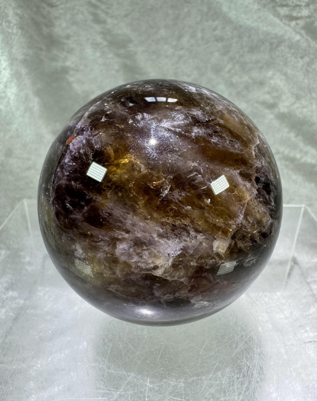 Incredible Large Auralite Crystal Sphere. 66mm. Amazing and Rare ...