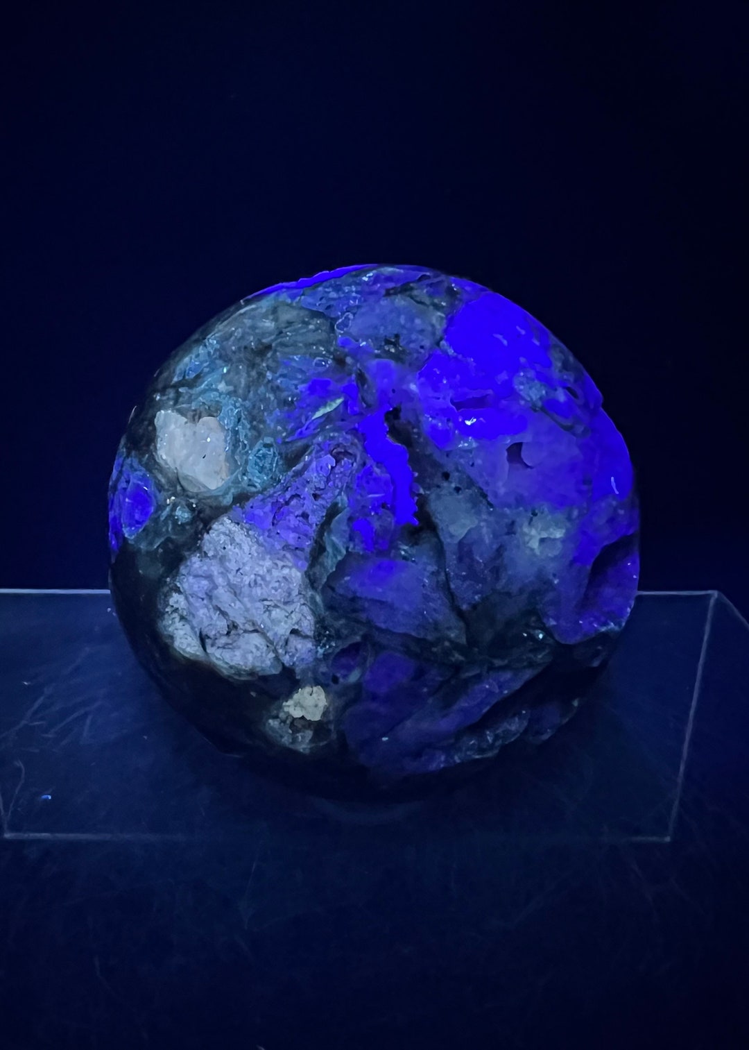 Gorgeous Sphalerite and Purple Fluorite Sphere. 63mm. Amazing Sugar ...