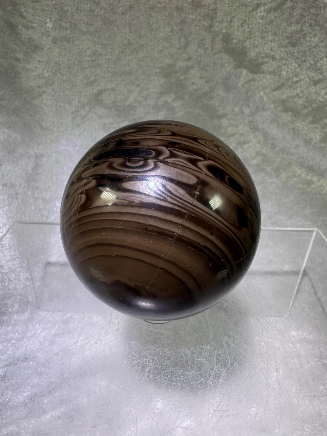 Gorgeous Rare Chocolate Agate Sphere. Amazing Banding and Patterns ...