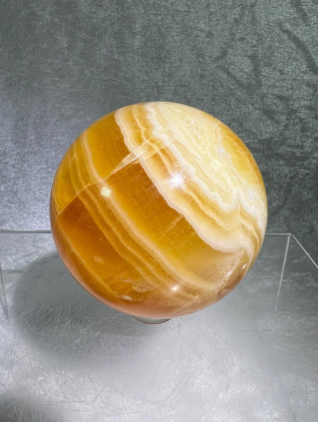 Gorgeous Orange Calcite Sphere. 65mm. Beautiful Calcite Display Sphere ...