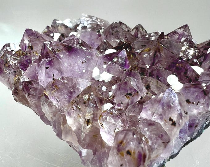 Very Rare Amethyst Cacoxenite. Stunning Purple Amethyst With Cacoxenite ...