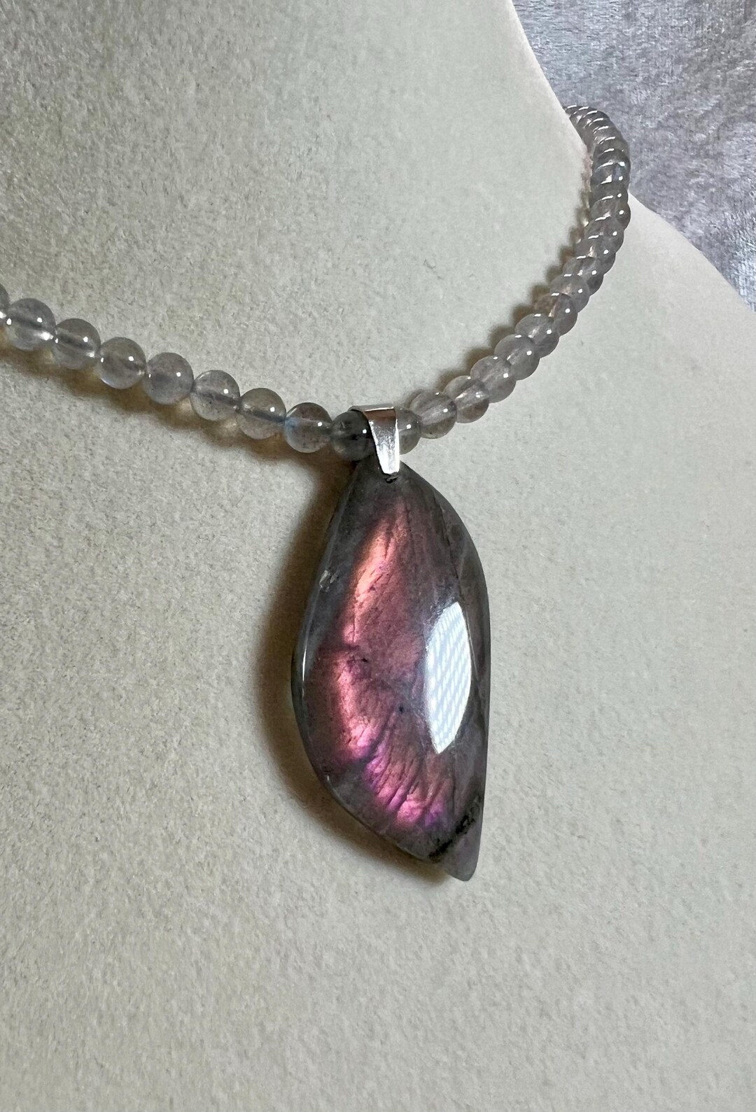 Stunning Labradorite Pendant. Incredible Pink and Orange Flash. Custom ...