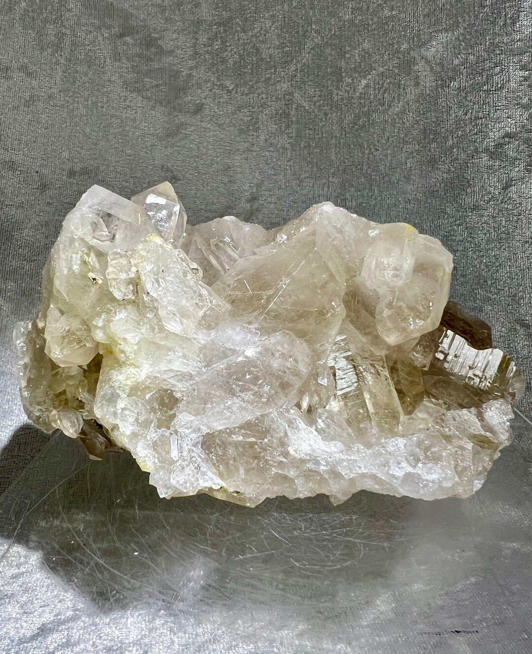 Large Smoky Rutile Quartz Cluster From Brazil. 1.9 Lbs. Beautiful One ...