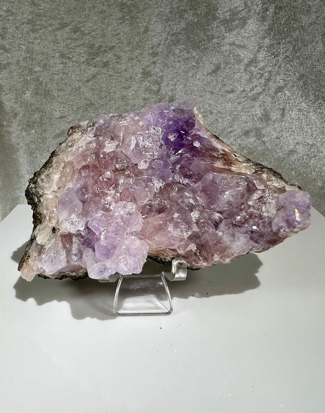Gorgeous Pink Amethyst Slab Specimen. Beautiful Druzy Amethyst Geode ...