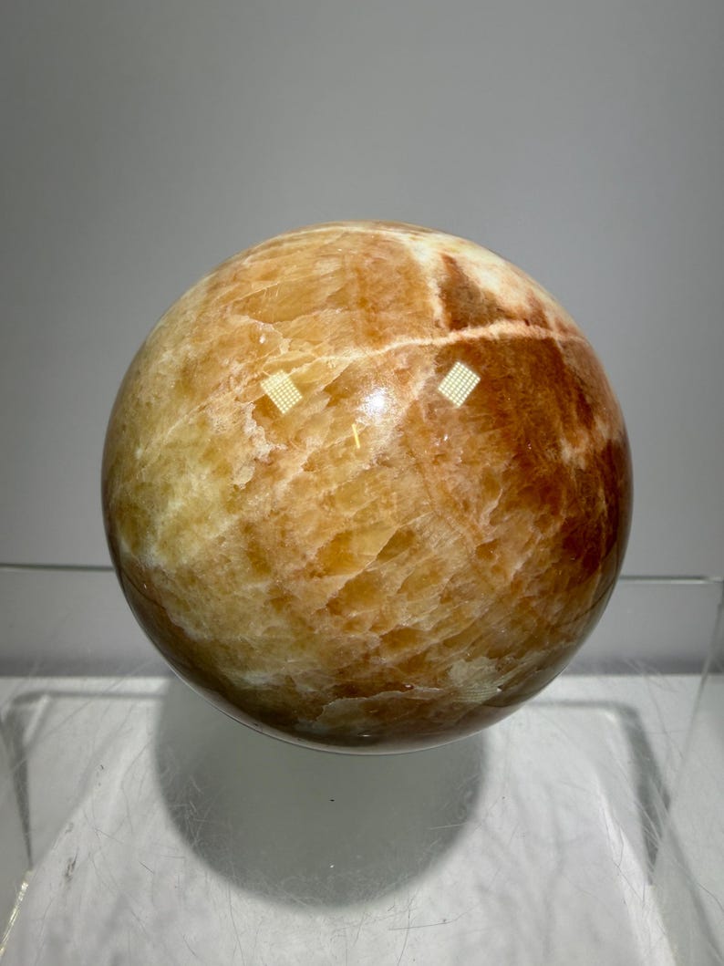 Peruvian Tiger Aragonite Sphere: 57mm Rare Display Sphere UV Reactive ...