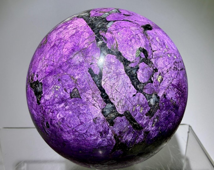 Purpurite Crystal Sphere: 68mm Large High Quality Purpurite Display ...