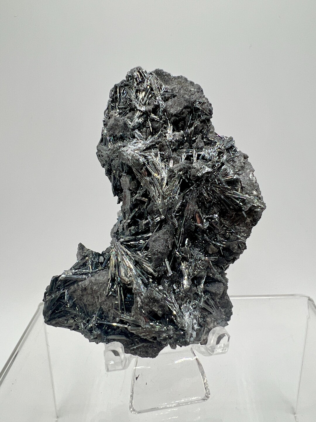 Stibnite Antimonite Cluster Rare Iridescent Crystal Cluster Amazing ...