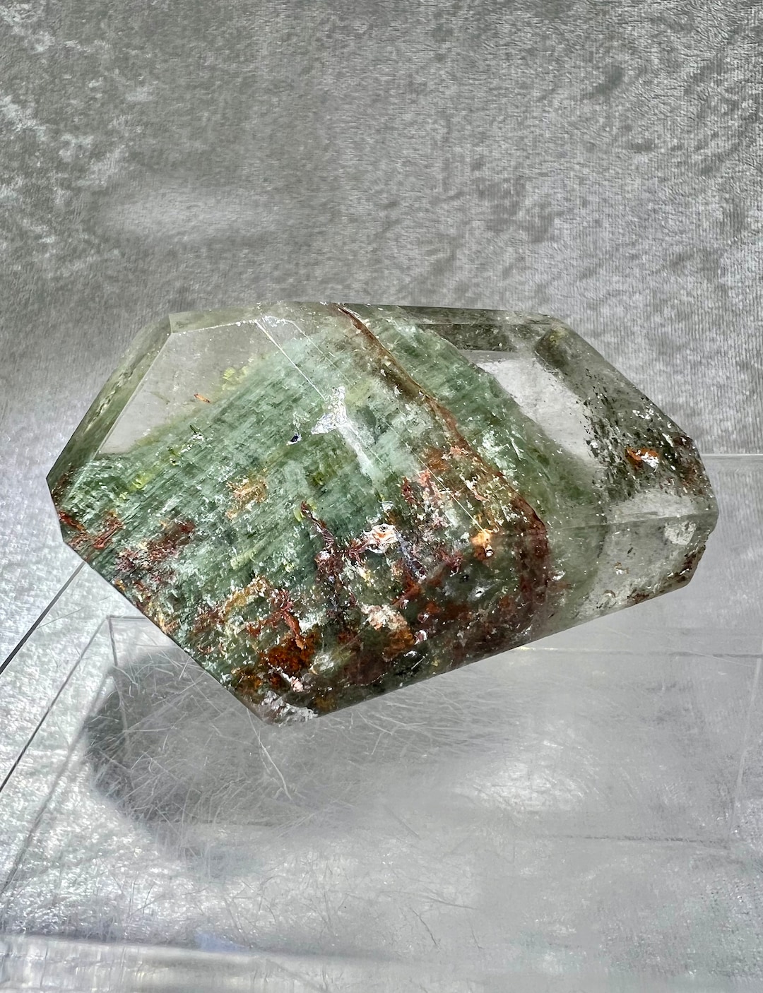 Unique Green and Red Garden Quartz Freeform. Very Interesting and ...