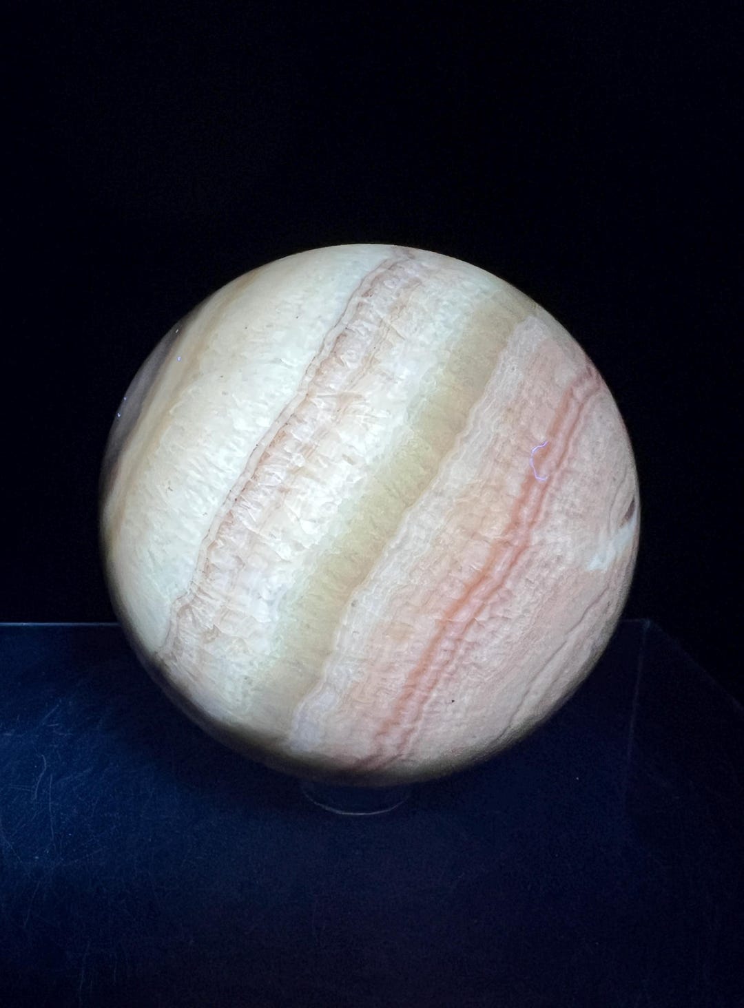 Very Rare Peruvian Tiger Aragonite Sphere. 71mm. Beautiful High Quality ...