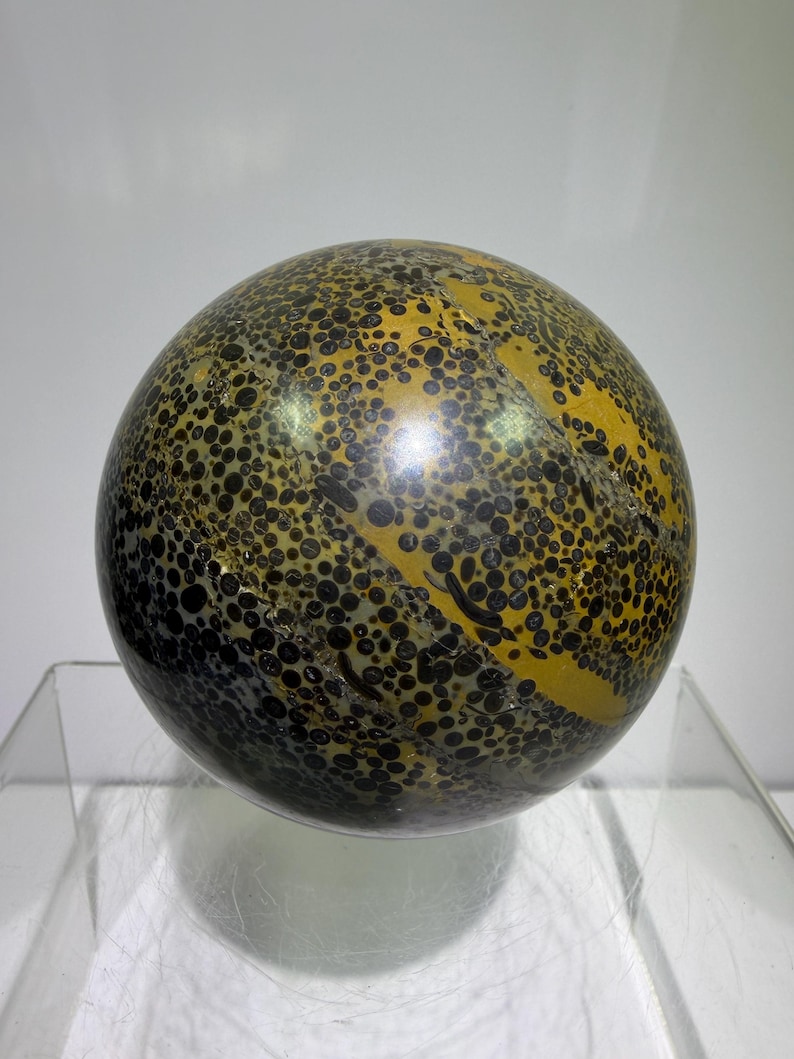 Leopardskin Jasper Sphere: 72mm Large High Quality Sphere With Stunning ...
