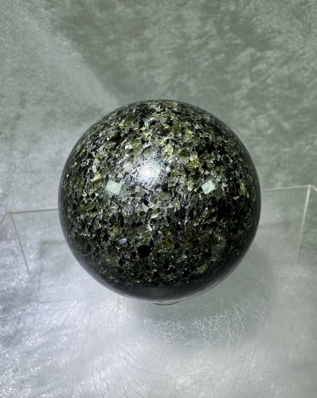 Amazing Rare Peridot Olivine Sphere. Stunning Peridot in Matrix Crystal ...