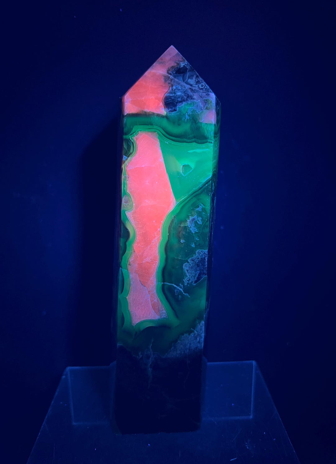 Gorgeous Volcano Agate With Mangano Calcite Tower. 6.8 Inches. Stunning ...
