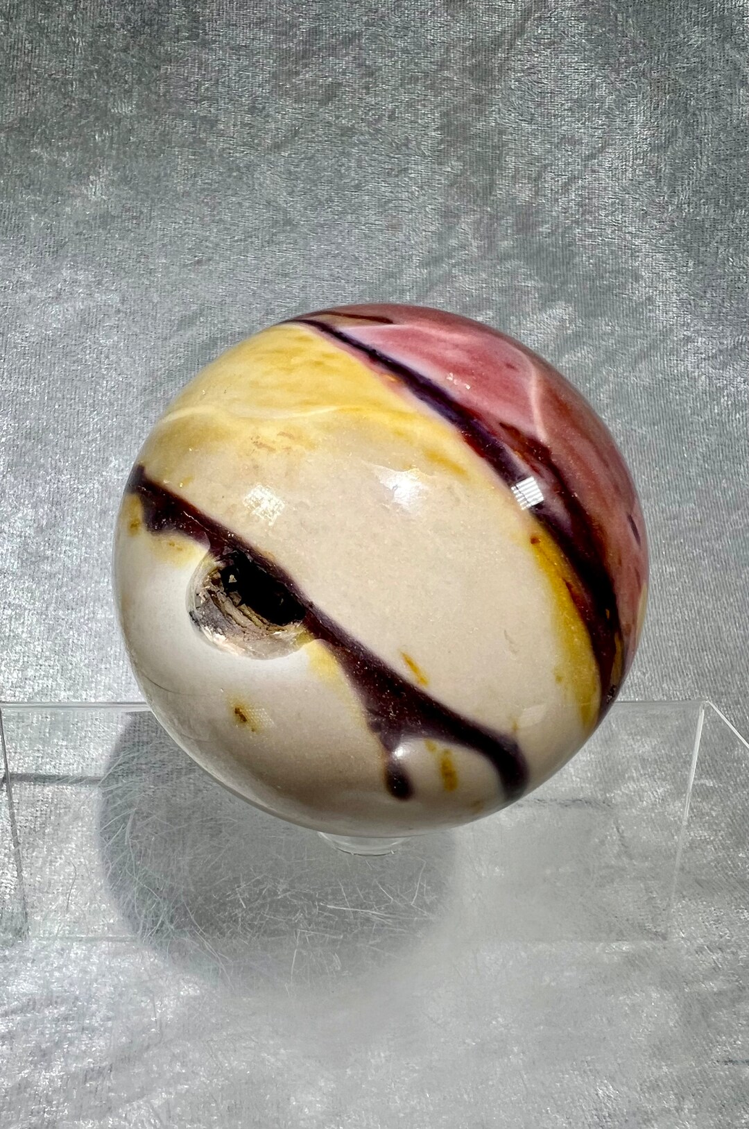 Beautiful Large Mookaite Crystal Sphere. 75mm. Incredible Colors and ...