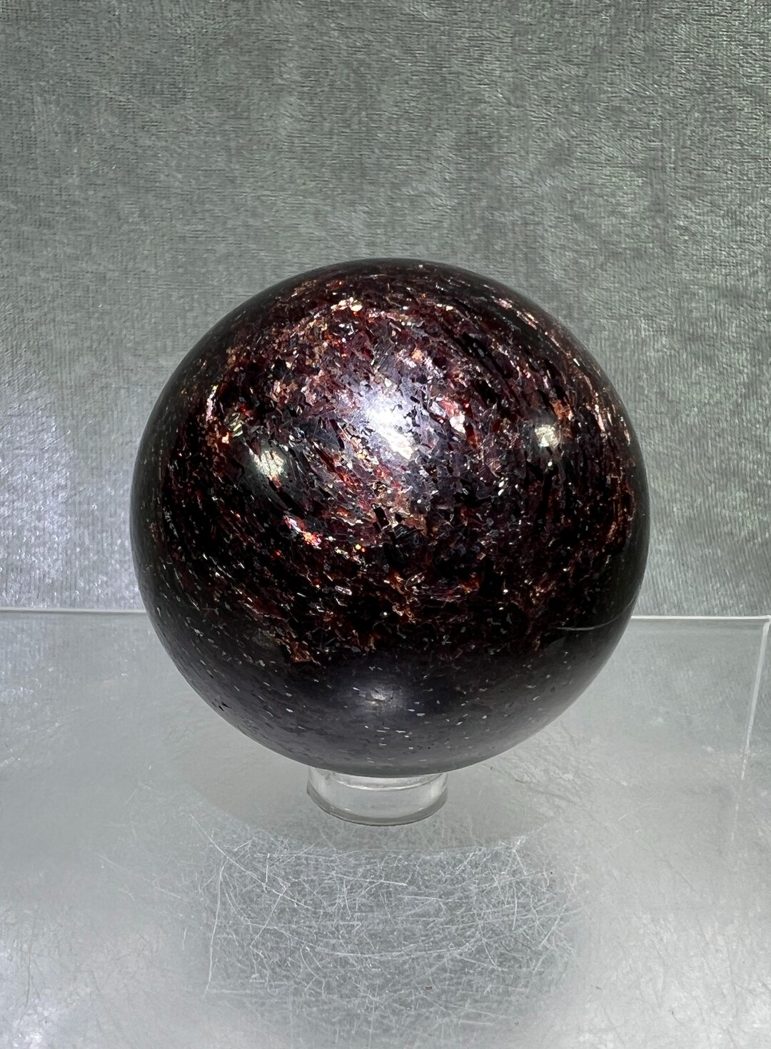 Gorgeous Red Muscovite Mica Sphere. 55mm. Incredible Ruby Red Mica ...