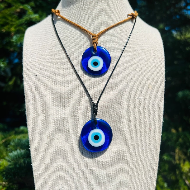 Evil Eye Leather Cord Men - Etsy