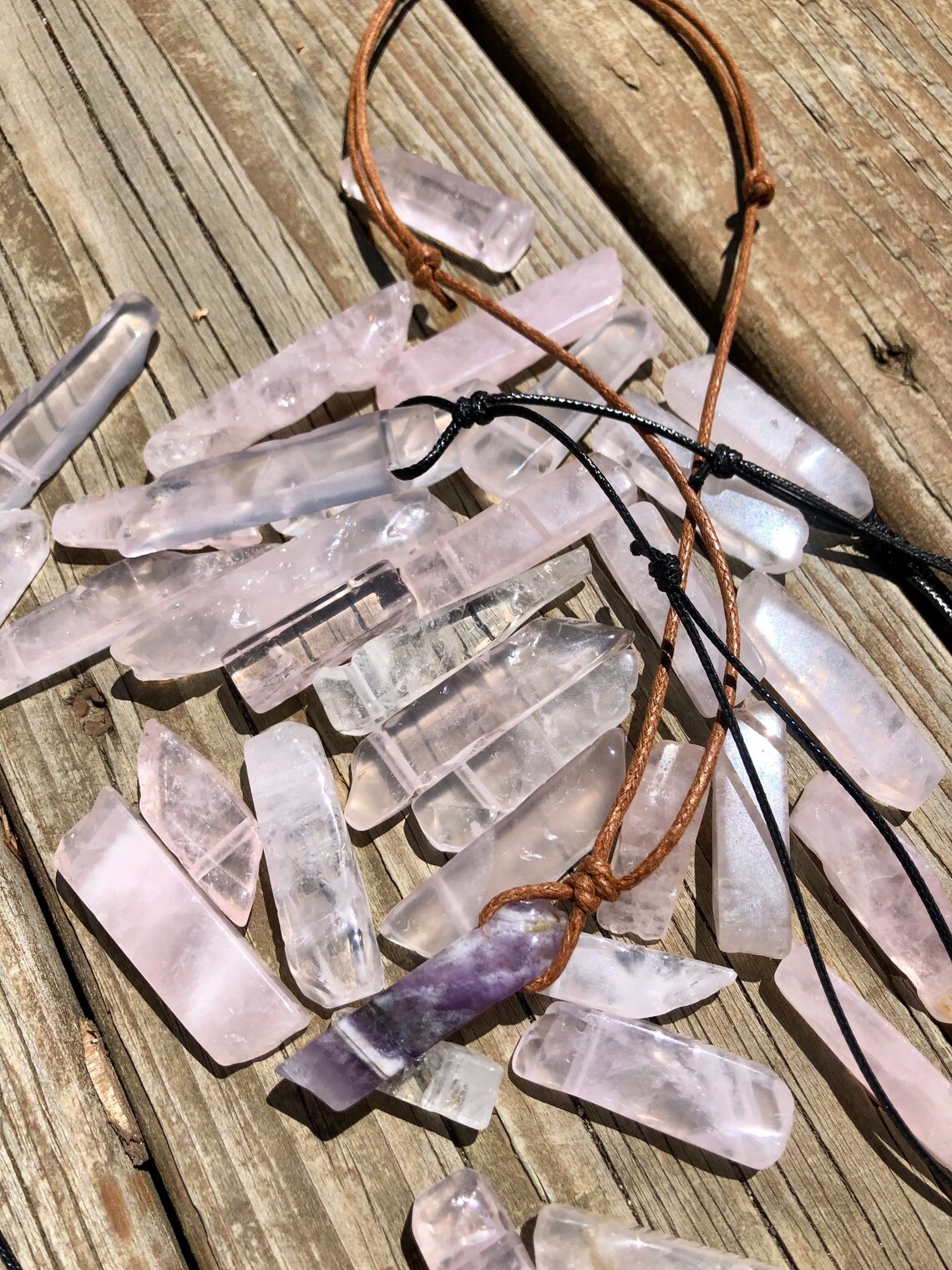 Mens crystal necklace Lapis lazuli Rose quartz tigers eye | Etsy