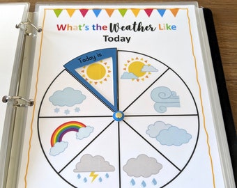 Weather Wheel Printable: Circle Time Learning Binder Worksheet (PDF ...