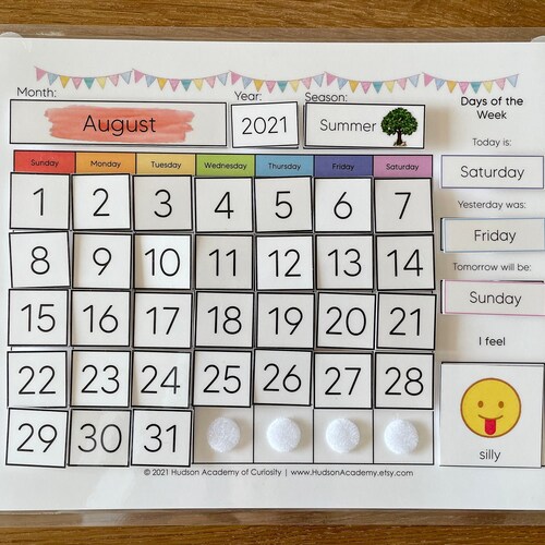 Perpetual Calendar Printable Morning Basket Morning Binder | Etsy