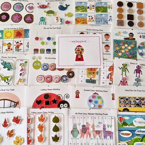 Toddler Busy Book Printable Busy Book File Folder Game - Etsy