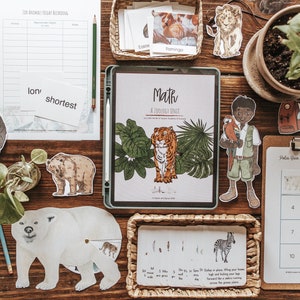 Zoology Themed Math Unit, Zoo Animals Busy Book, Telling-time, Animal ...