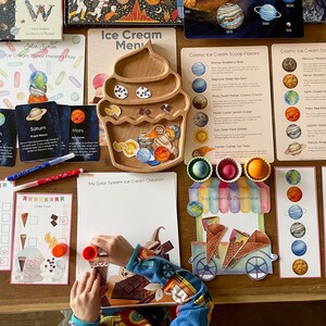 Solar System Printable PDF, Planets Ice Cream Parlor Pretend Play ...