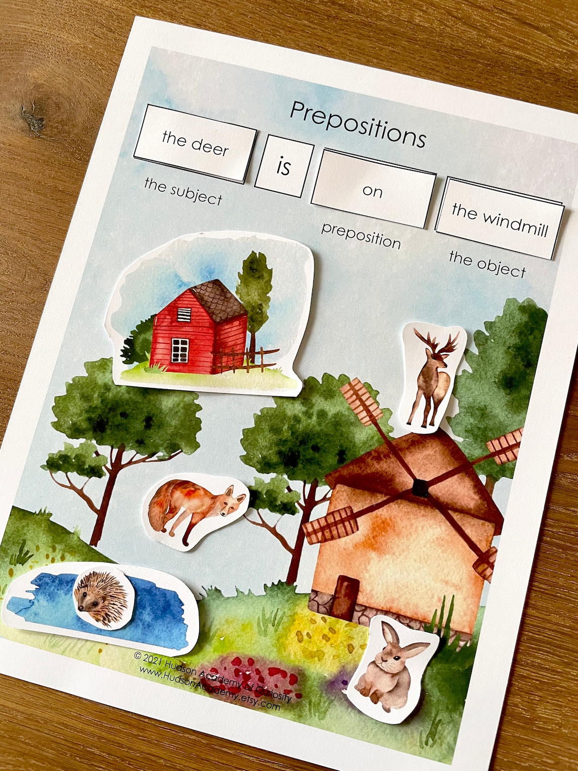 Positional Words Game Prepositions Parts of Speech Learning - Etsy
