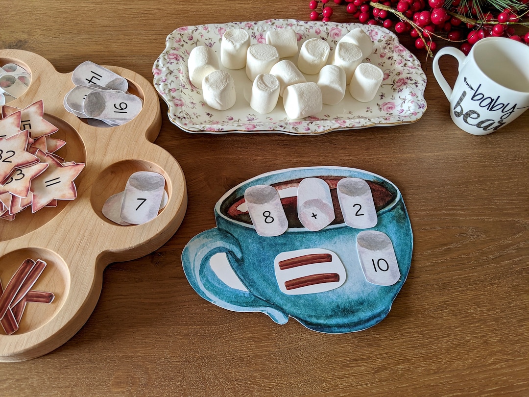 Hot Cocoa Math Printable: Winter Counting Worksheet (PDF) - Etsy