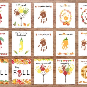 Fall Handprint Craft Bundle, Thanksgiving Handprint Footprint, Autumn ...