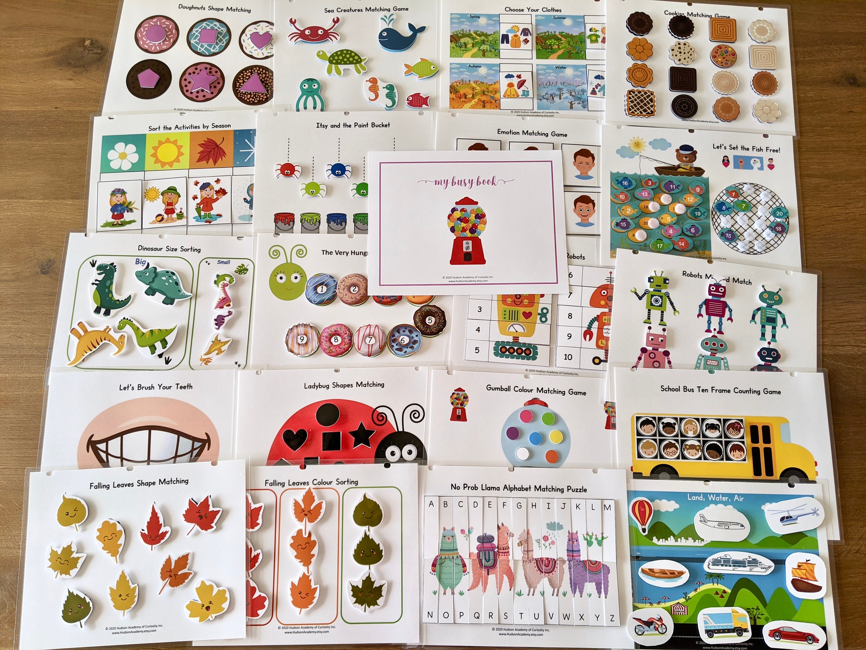 Toddler Busy Book Printable Busy Book File Folder Game | Etsy