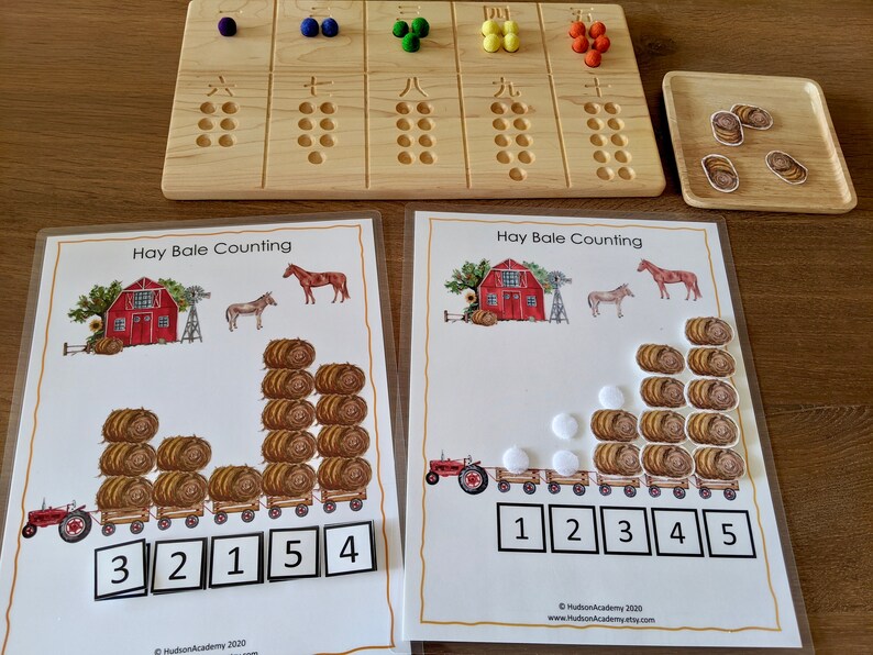 Counting Busy Book Page Farm Animals Busy Binder Toddler - Etsy