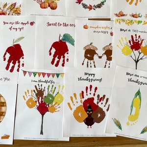 Fall Handprint Craft Bundle, Thanksgiving Handprint Footprint, Autumn ...
