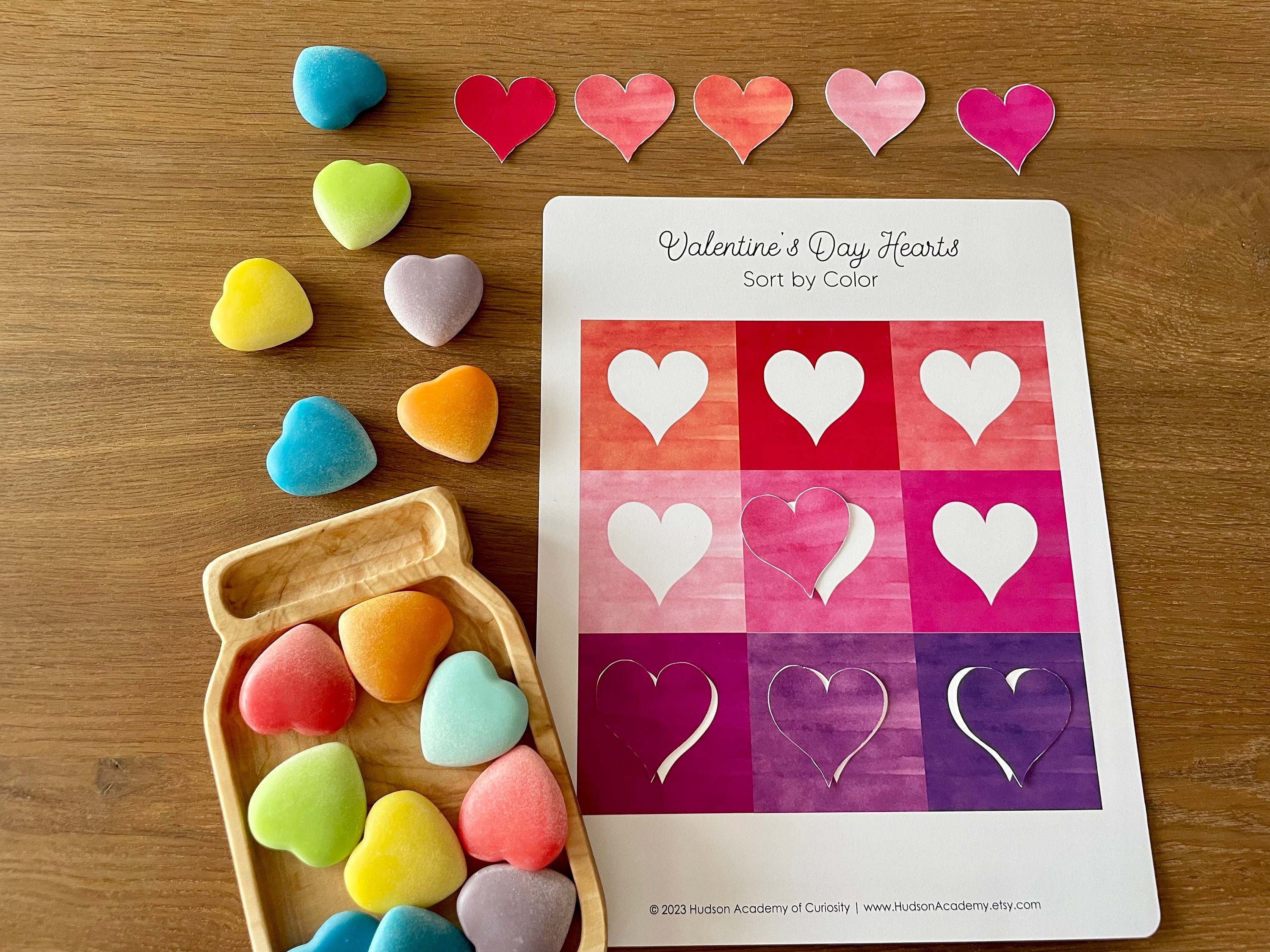 Valentine's Day Sorting Activities Bundle, Size Sorting, Color Sorting ...