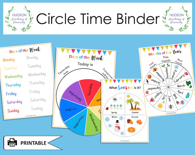 Weather Wheel Printable: Circle Time Learning Binder Worksheet (PDF ...