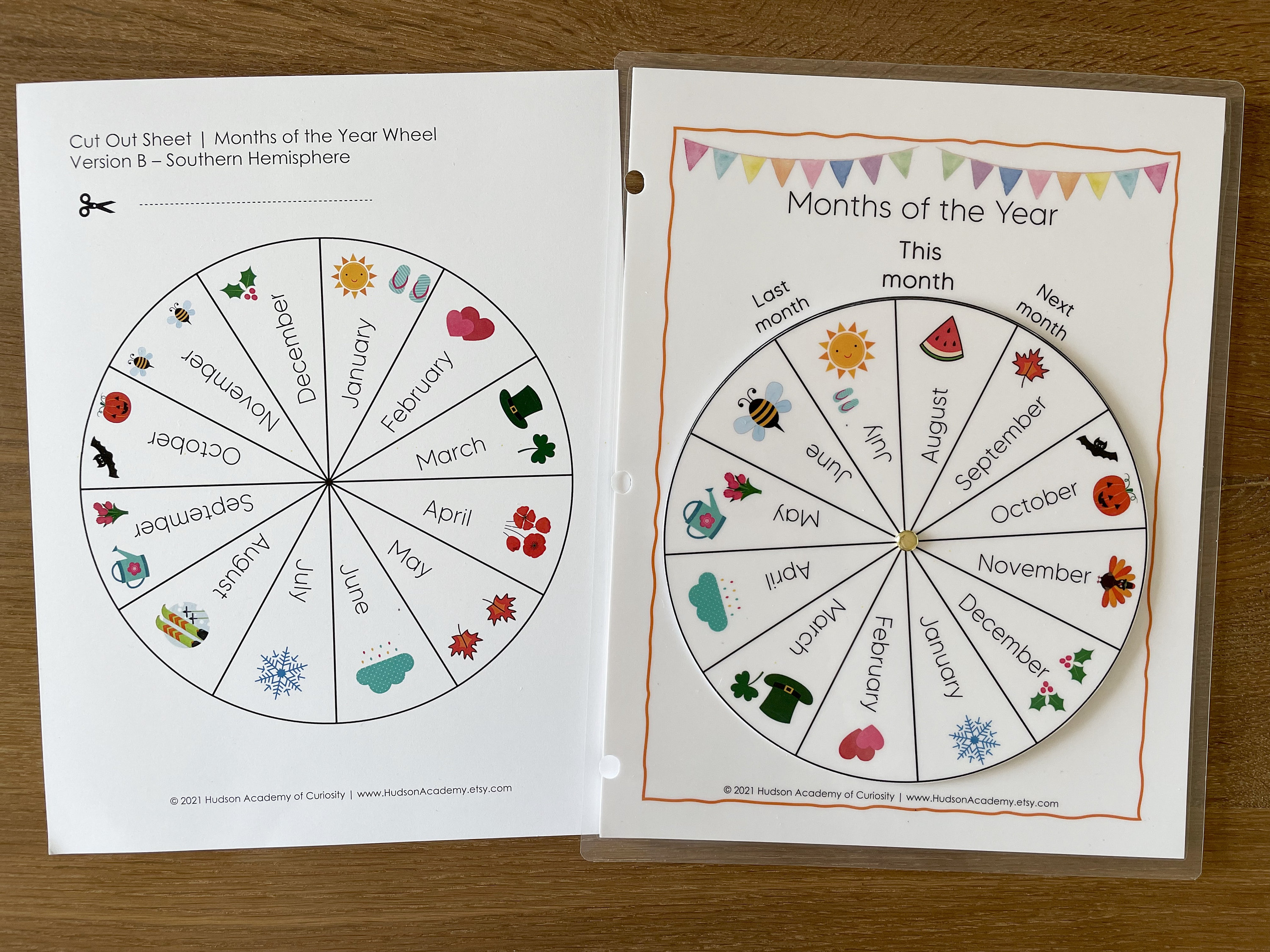 Months of the Year Circle Time Printable Months of the Year - Etsy