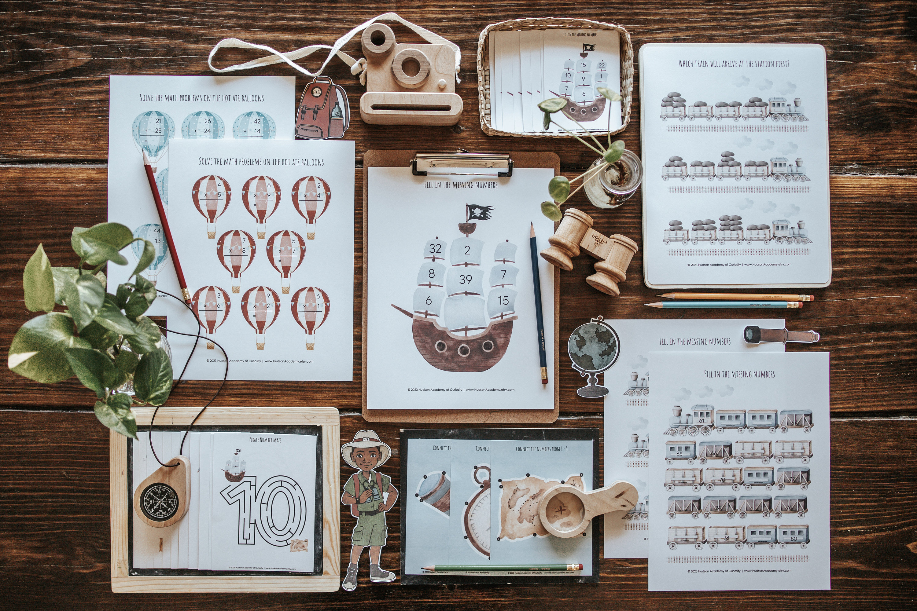 Pirate Math Unit: Addition, Subtraction, Dot-to-dots (digital Download ...
