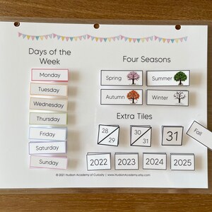 Perpetual Calendar Printable, Morning Basket, Morning Binder, Preschool ...