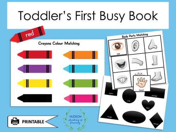 Toddler Busy Book Printable Busy Book File Folder Game - Etsy