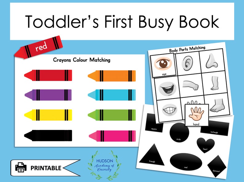 Toddler Busy Book Printable Busy Book File Folder Game - Etsy