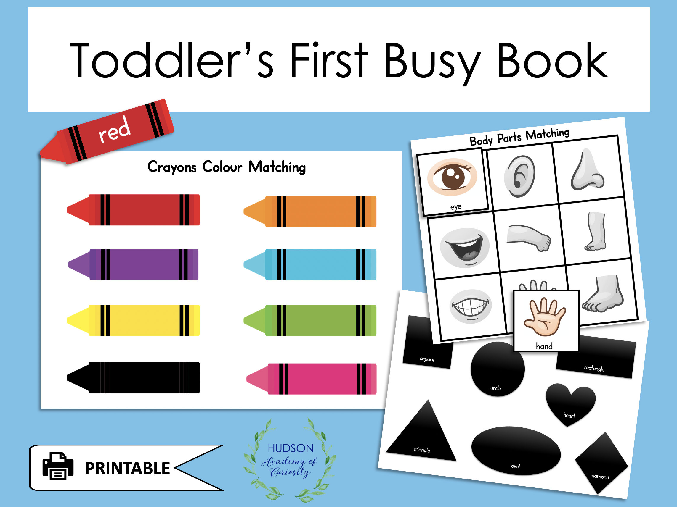 Toddler Busy Book Printable Busy Book File Folder Game - Etsy Canada