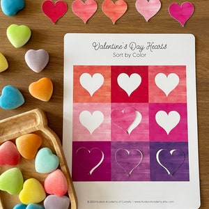 Valentine's Day Sorting Activities Bundle, Size Sorting, Color Sorting ...