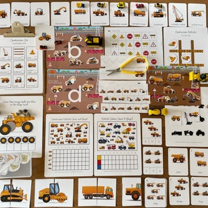 Construction Vehicle Activity Pack: Montessori Flashcards (digital ...