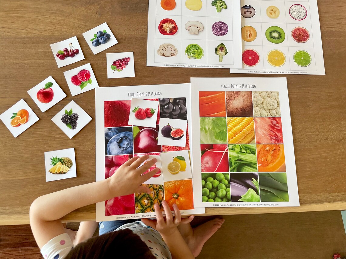 Fruit and Veggie Matching Cards Fruit and Veggie Inside Out - Etsy