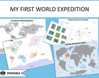 Preschool World Map | Etsy