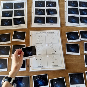 Constellations Learning Pack: Astronomy Matching & Tracing (PDF) - Etsy