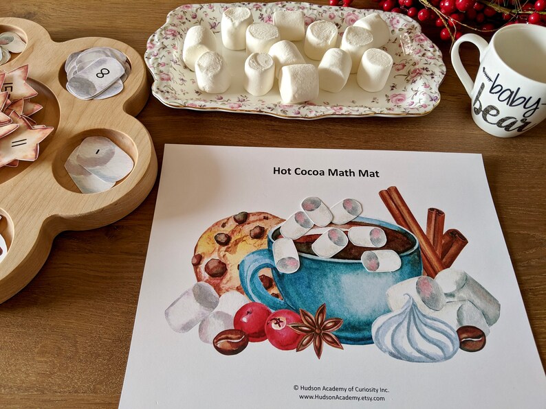 Hot Cocoa Math Printable: Winter Counting Worksheet (PDF) - Etsy